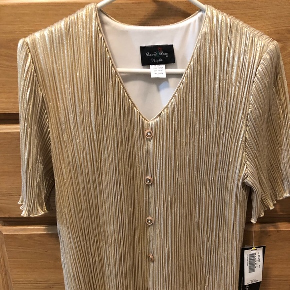 Tops | Beautiful Gold Dress Blouse | Poshmark
